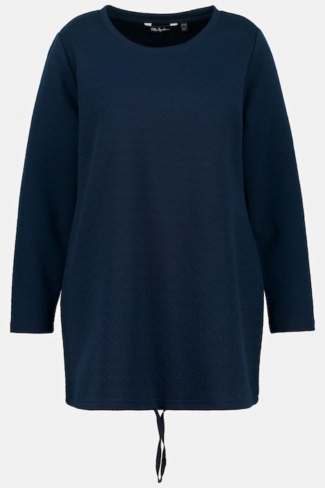 Diamond Texture Round Neck Stretch Tunic Sweatshirt | all Sweatshirts ...