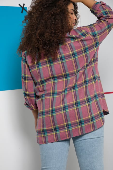 Check Print Oversized Shirt | all Blouses | Blouses