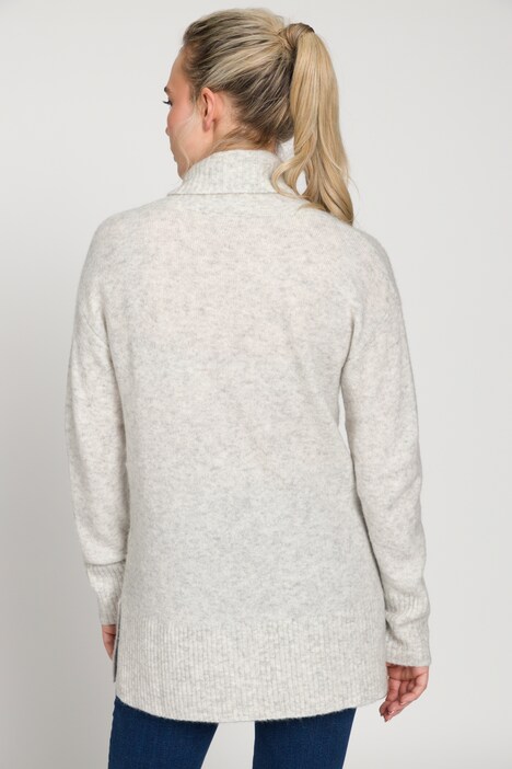 Pullover, Identity, Oversized, Rollkragen, Langarm, taupe | Laurason