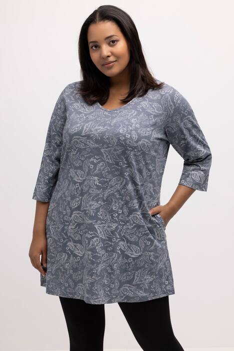 The Perfect Paisley Knit Cotton Pocket Tunic | Knit Tunics | Knit Tops ...