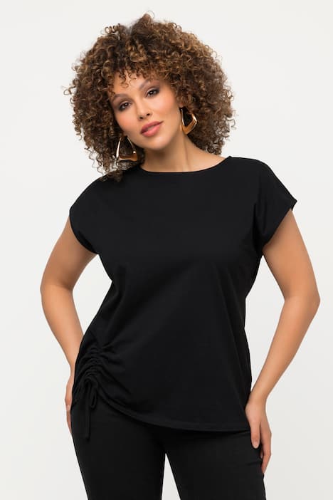 Gathered Hem Classic Fit Cap Sleeve Tee | T-Shirts | Knit Tops & Tees