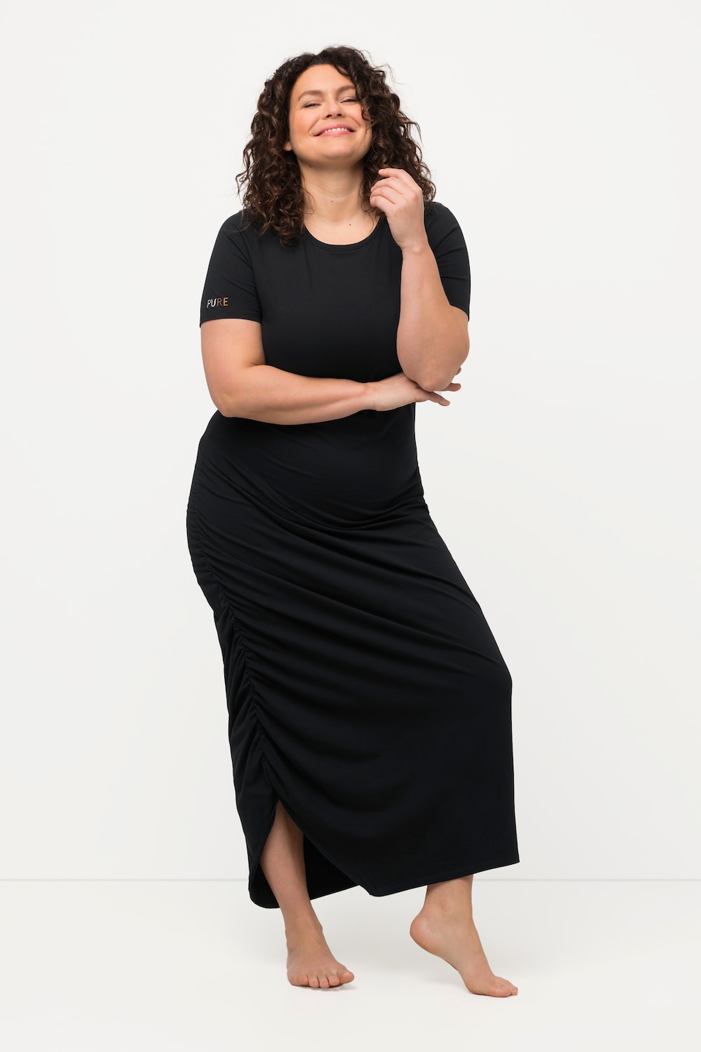 Black ruched dress plus size | Plus Sizes | Ulla Popken