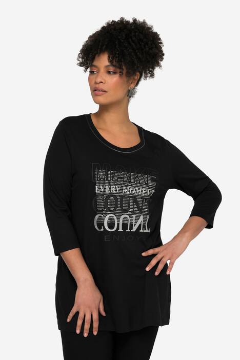 Long-Sleeve Crew Neck Shirt with Large Print | T-Shirts | Tops