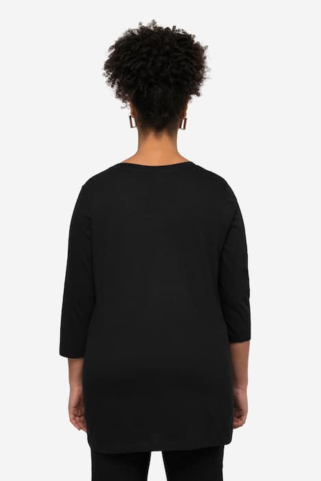 Long-Sleeve Crew Neck Shirt with Large Print | T-Shirts | Tops